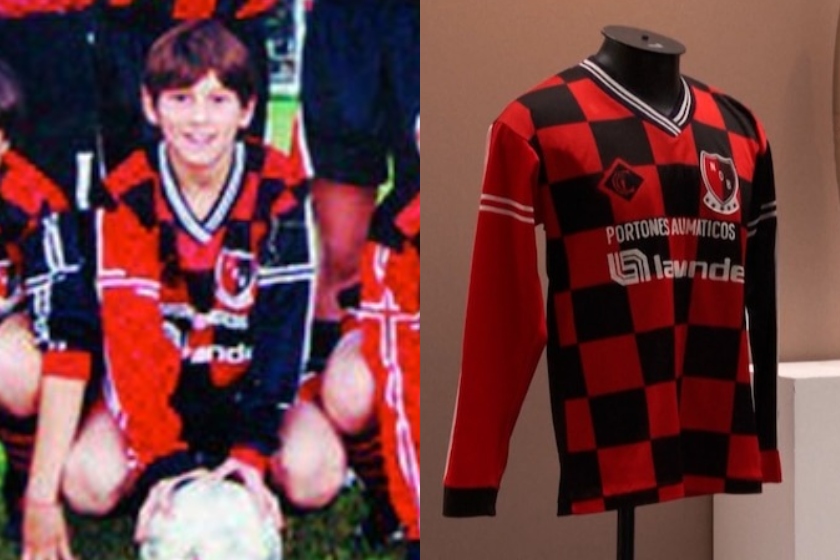 Reliquia: una camiseta usada por Messi en Newell's cuando era chico ...